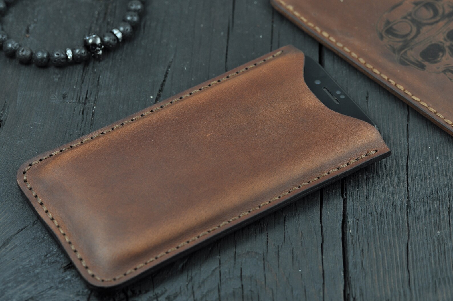 Leather Handmade Case for iPhone XS Max XR X 8 7 SE 6 6S Plus Handmade ...