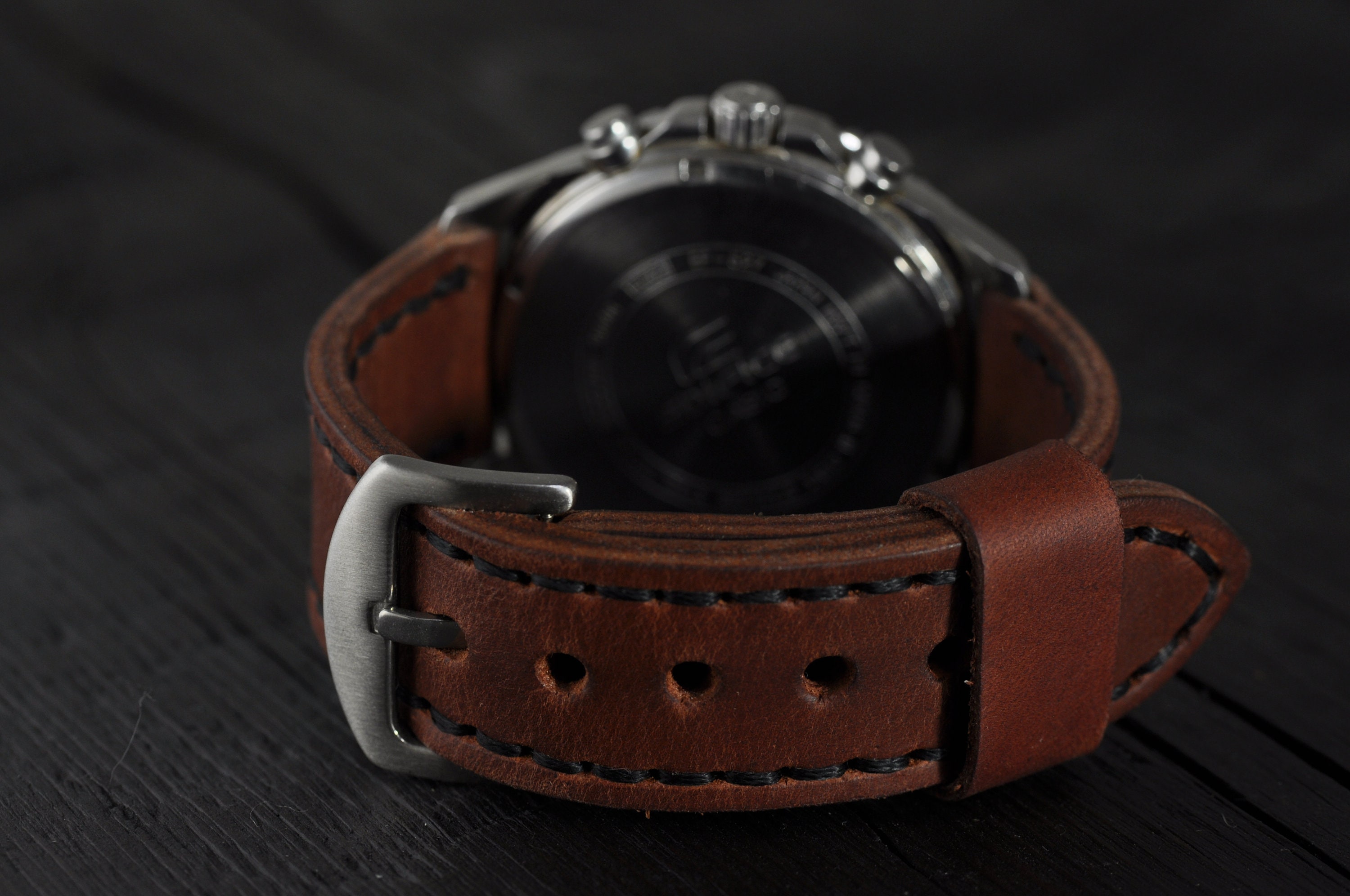 Handmade Leather Men's Watch Strap 16mm 18mm 20mm 22mm 24mm 26mm Watch ...