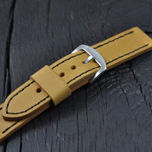 Handmade Leather Men's Watch Strap 16mm 18mm 20mm 22mm 24mm 26mm Watch ...