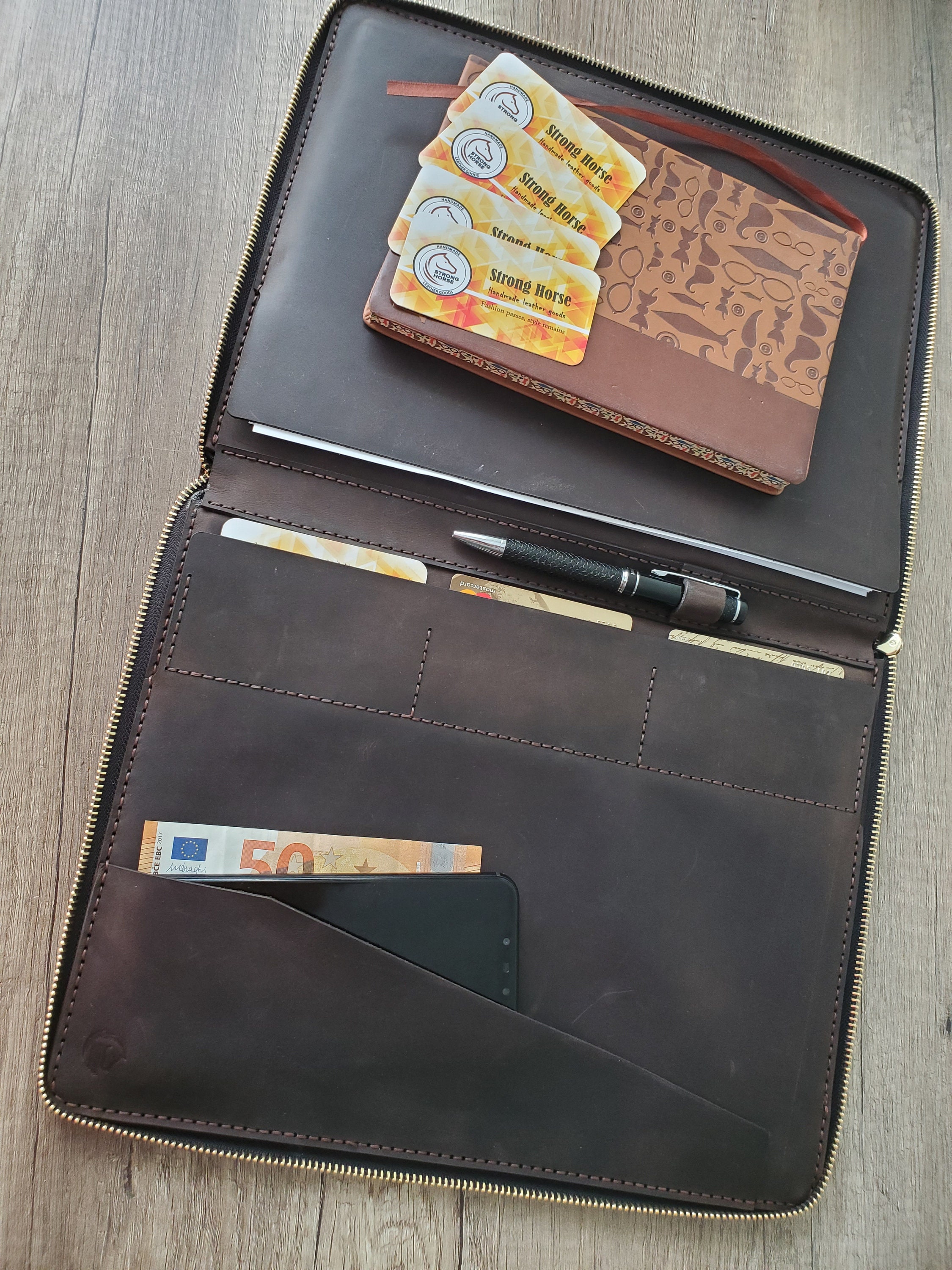 Personalized Leather Folder, Custom Journal, Bullet Journal, Custom ...