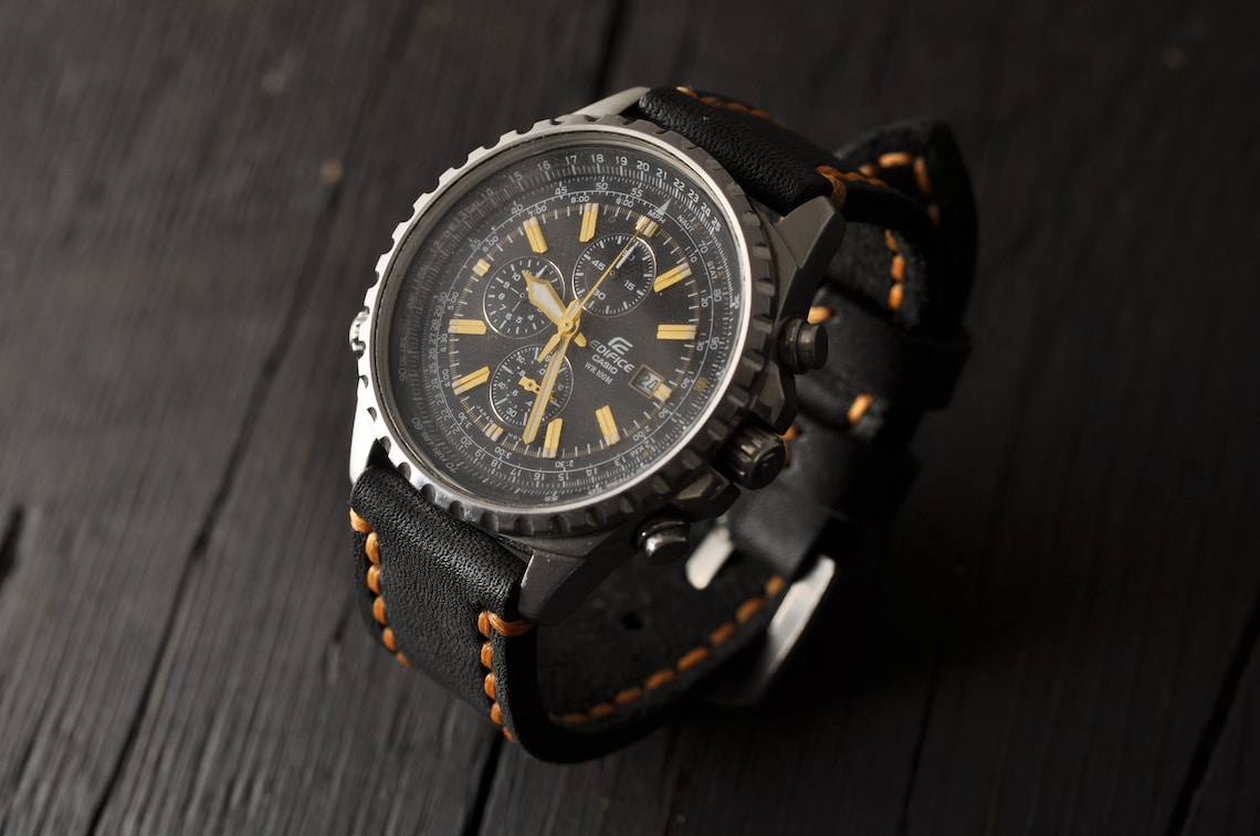 Handmade Leather Men's Watch Strap 16mm 18mm 20mm 21mm - Etsy