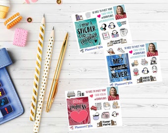 Planner Stickers Planner Meetup Contact Cards Style One - Etsy