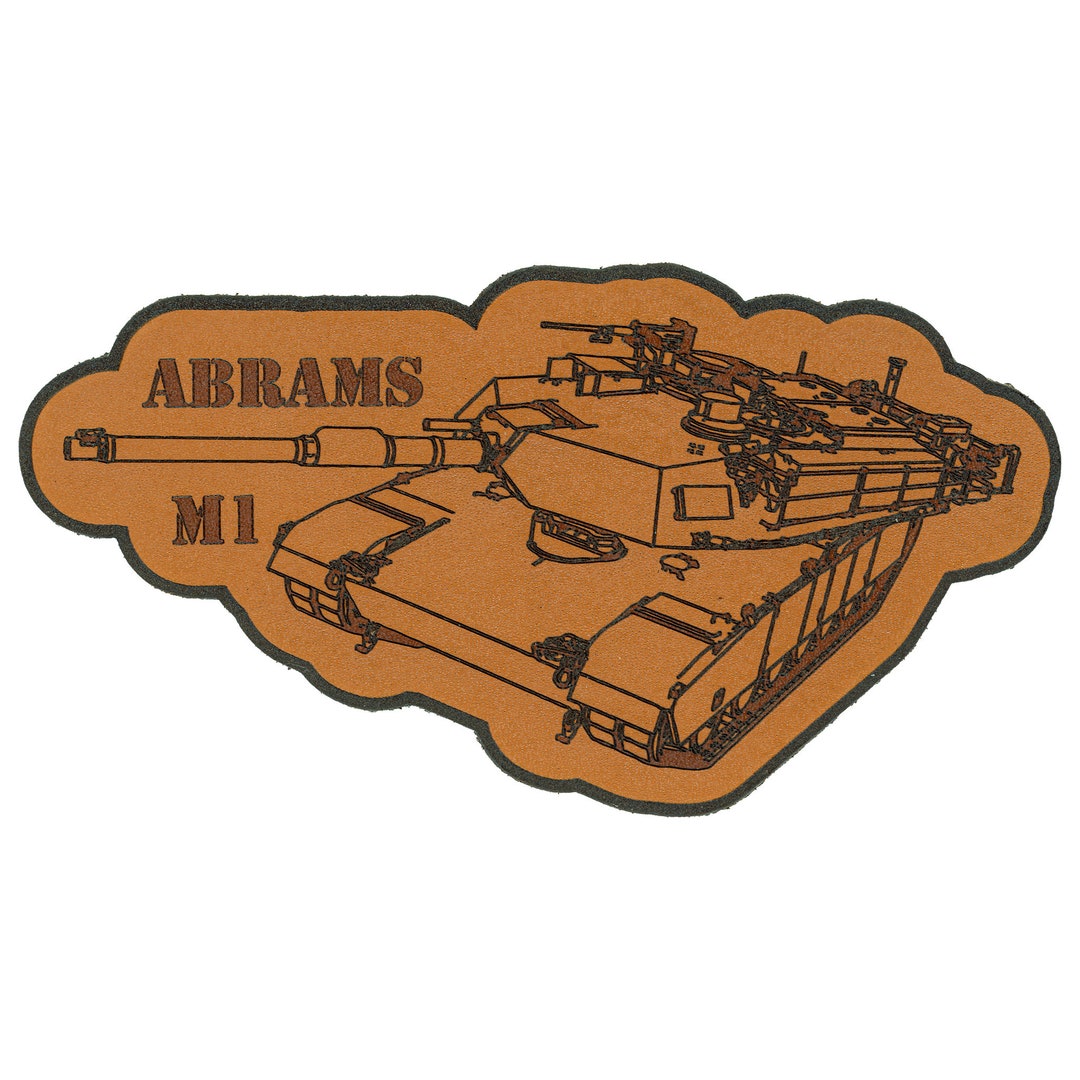 M1 Abrams Tank Patch. Genuine Leather Patch With Heat Activated ...