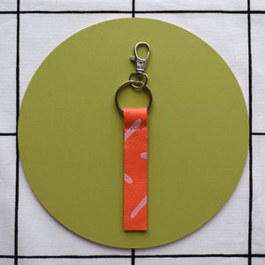 Hand Painted Leather Keyrings - Etsy