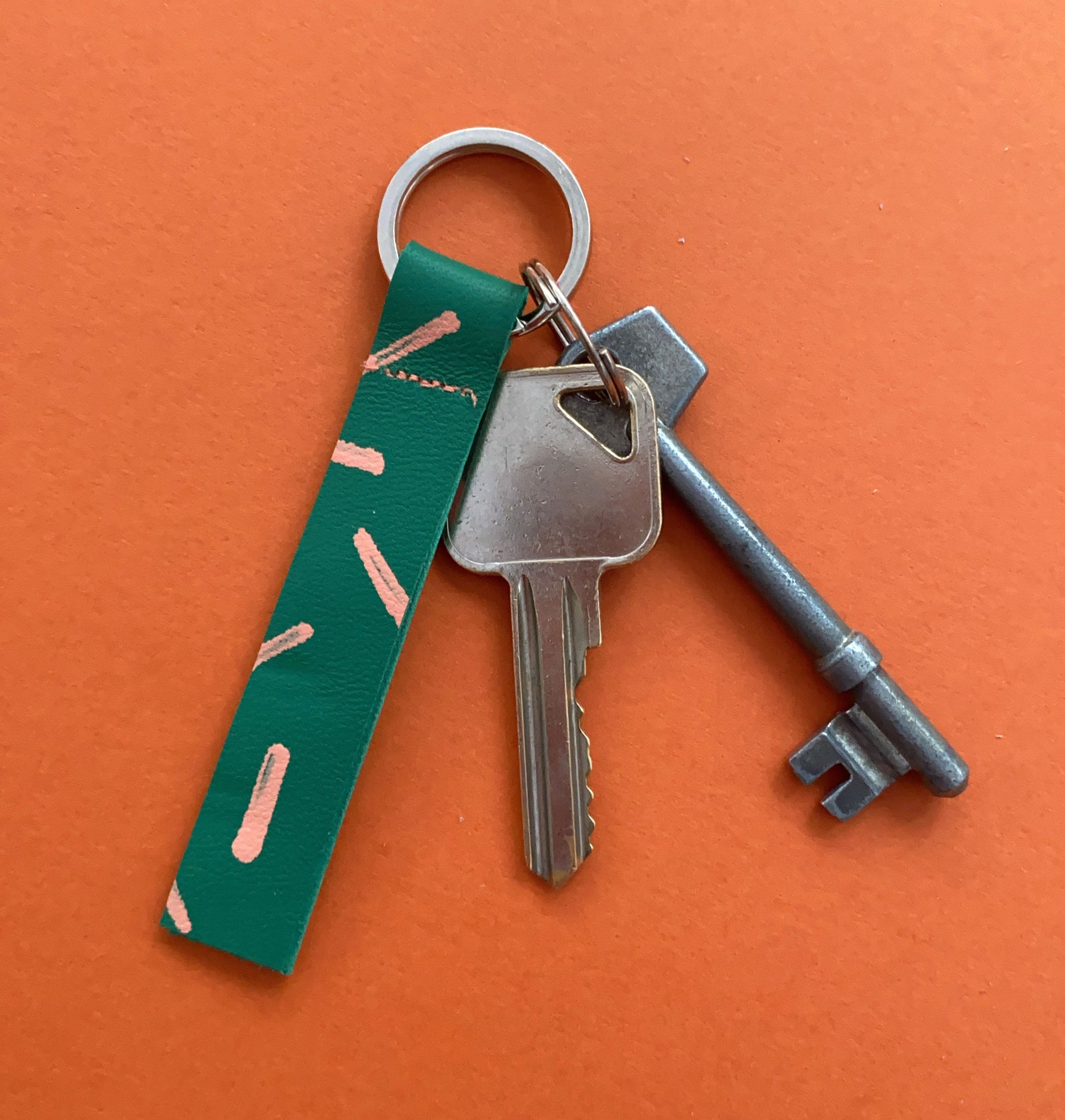 Hand Painted Leather Keyrings - Etsy UK