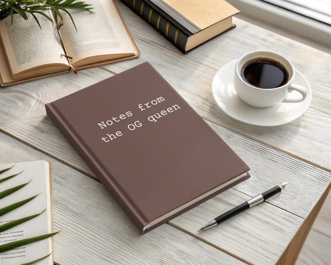 OG Queen Journal Notebook: Ruled Pages, Purple Cover, Modern, Writing ...