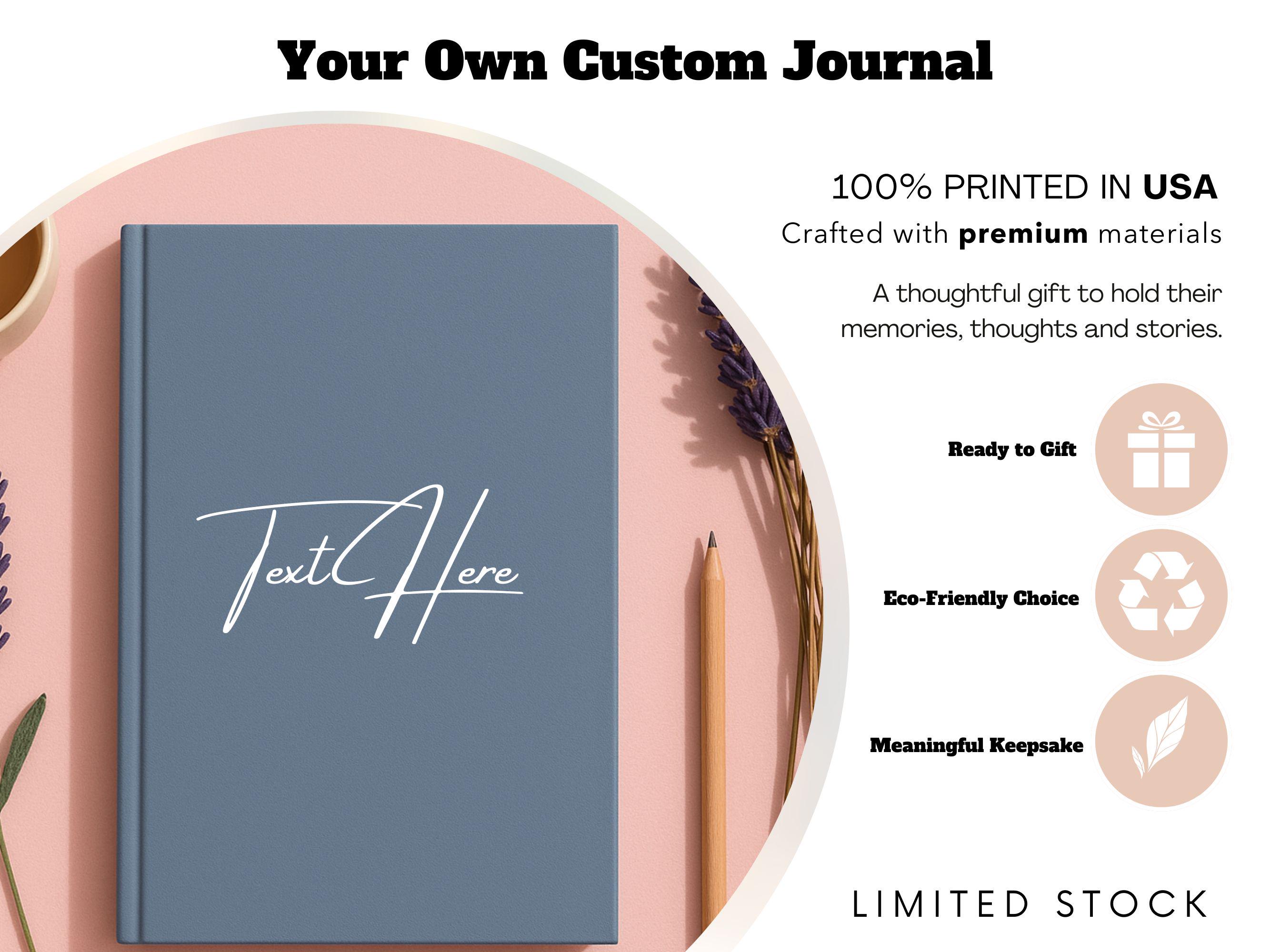 Custom Name Hardcover Journal Personalized 8.5x11 Matte Casebound ...
