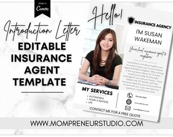 Insurance Agent Introduction Flyer Template, Life Insurance Agent Flyer ...