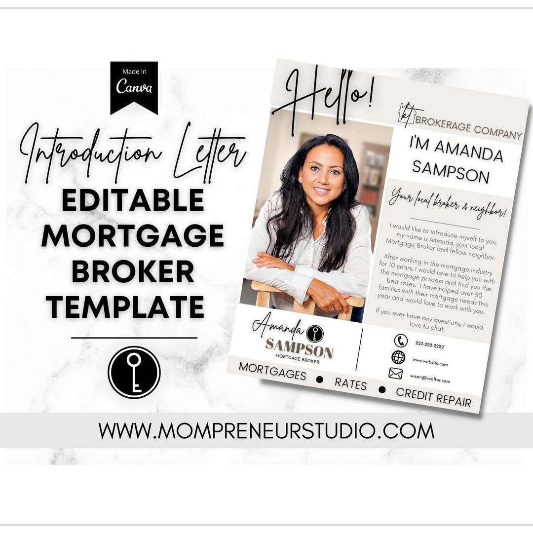 Mortgage Broker Introduction Flyer, Mortgage Broker Flyer, Loan Officer ...