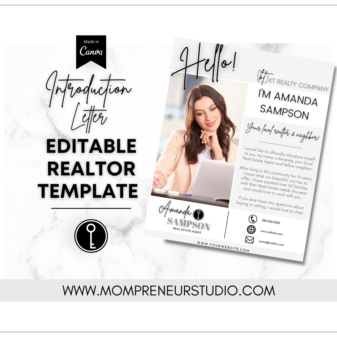 Realtor Introduction Flyer Template, New Agent Marketing (canva ...