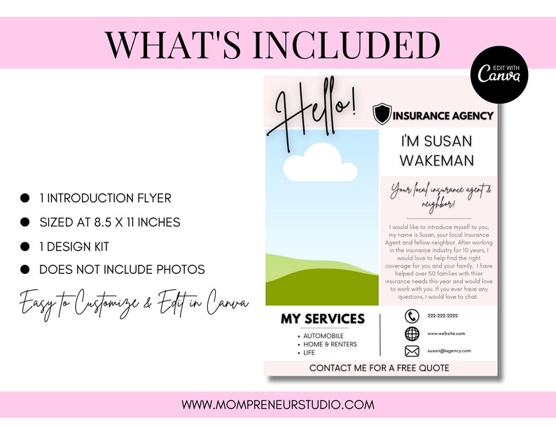 Insurance Agent Introduction Flyer Template, Life Insurance Agent Flyer ...