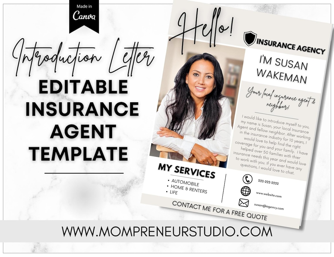 Insurance Agent Introduction Flyer Template, Life Insurance Agent Flyer ...