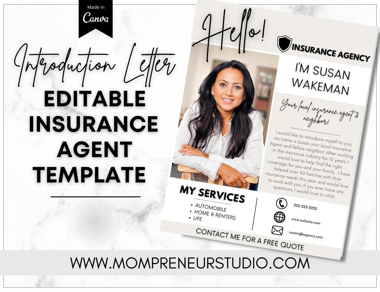 Insurance Agent Introduction Flyer Template, Life Insurance Agent Flyer ...