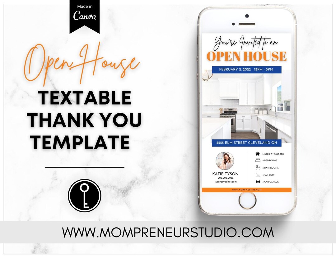 Textable Open House Invite Template Open House Flyer Realtor - Etsy