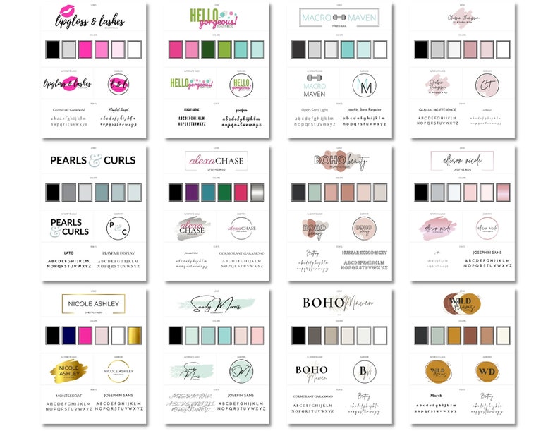 Branding Kit Brand Board Branding Logo Brand Kit for - Etsy