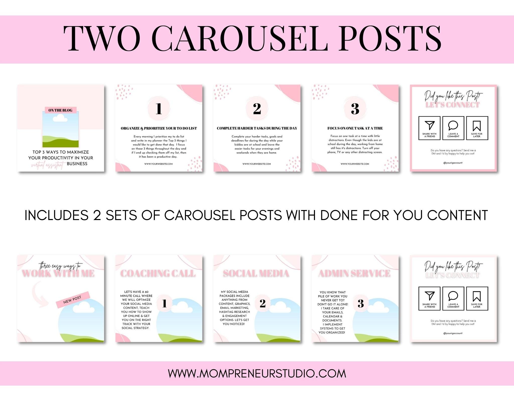 160 Virtual Assistant Instagram Story and Post Templates - Etsy