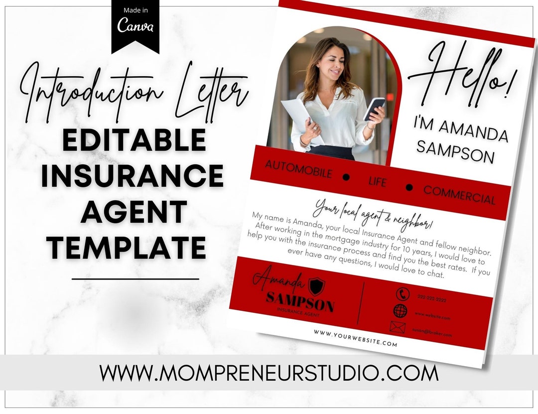 Insurance Agent Introduction Flyer Template, Life Insurance Agent Flyer ...