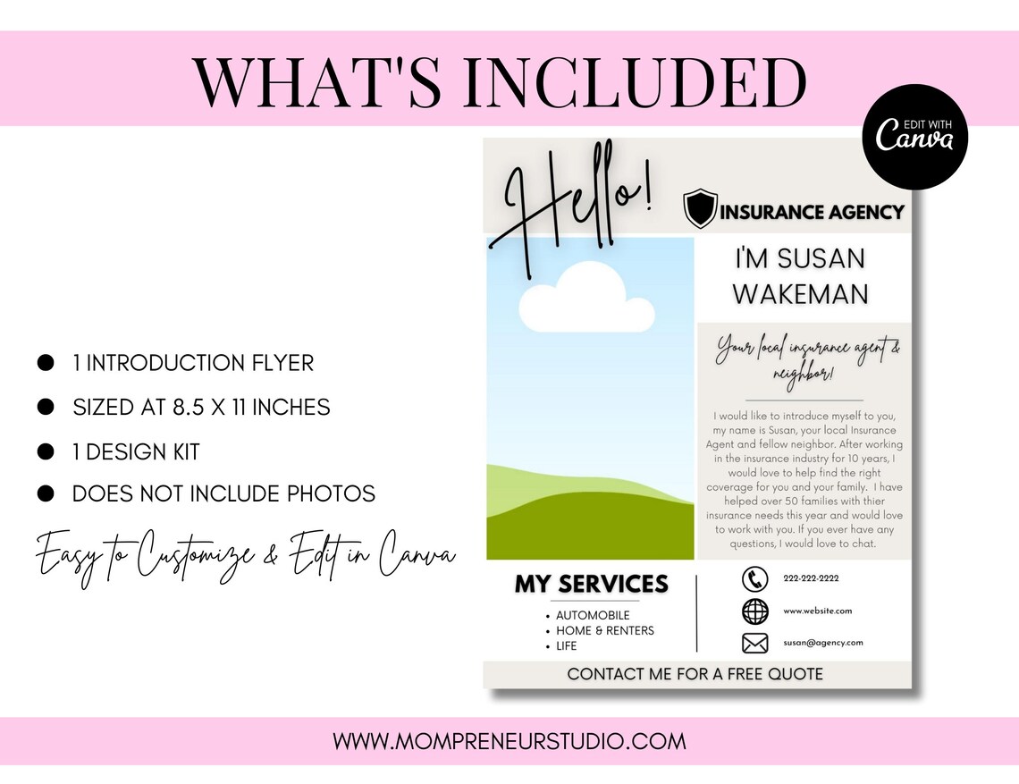 Insurance Agent Introduction Flyer Template, Life Insurance Agent Flyer ...