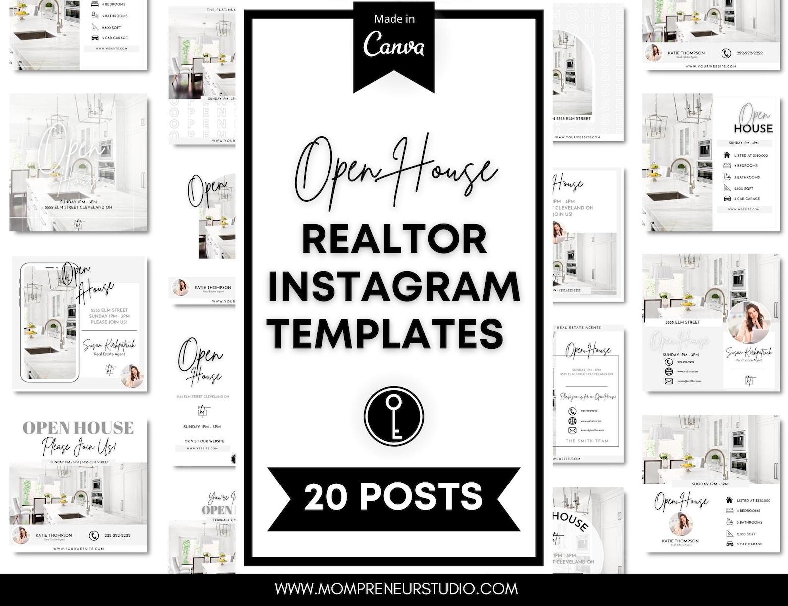 20 Open House Realtor Instagram Post Template, Real Estate Agent Social ...