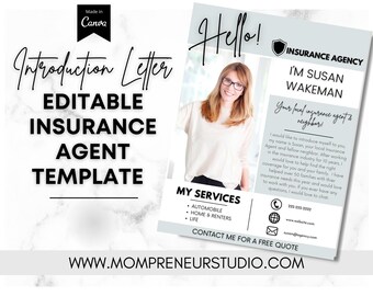 Insurance Agent Introduction Flyer Template, Life Insurance Agent Flyer ...