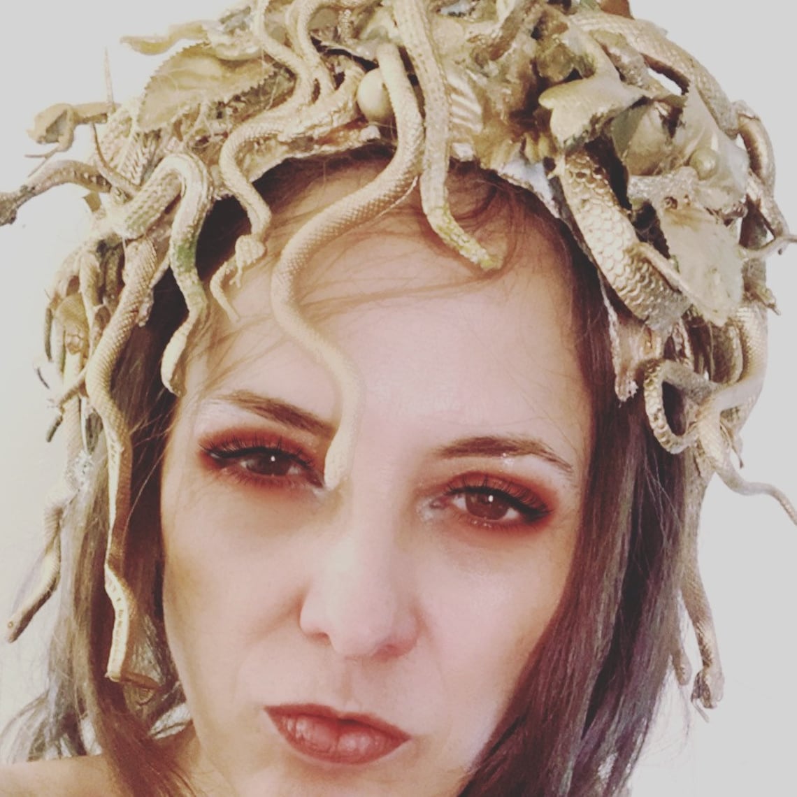 Gold übergroße Medusa Kopfschmuck Schlange Helm Schlange | Etsy