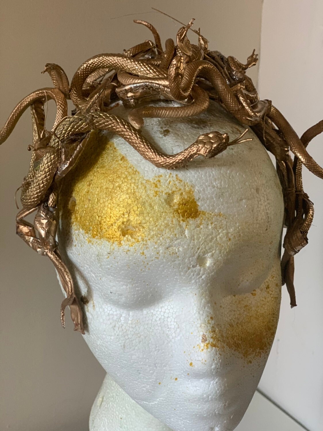 Medusa headpiece gold or silver Full-head Medusa Headband | Etsy