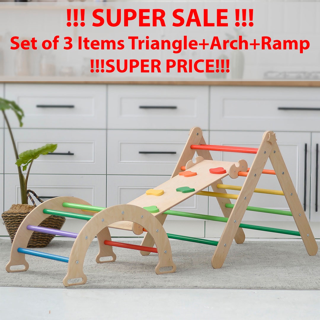 Montessori Climbing Triangle. Set of 3items: Development Triangle+arch ...