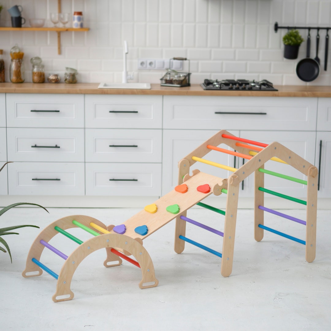 Montessori Climbing Triangle, Playgraund Triangle, Toddler Climber, Set ...