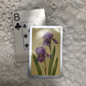 Vintage Flowers and Leaves Playing Cards, Trading Cards, Paper Crafts ...
