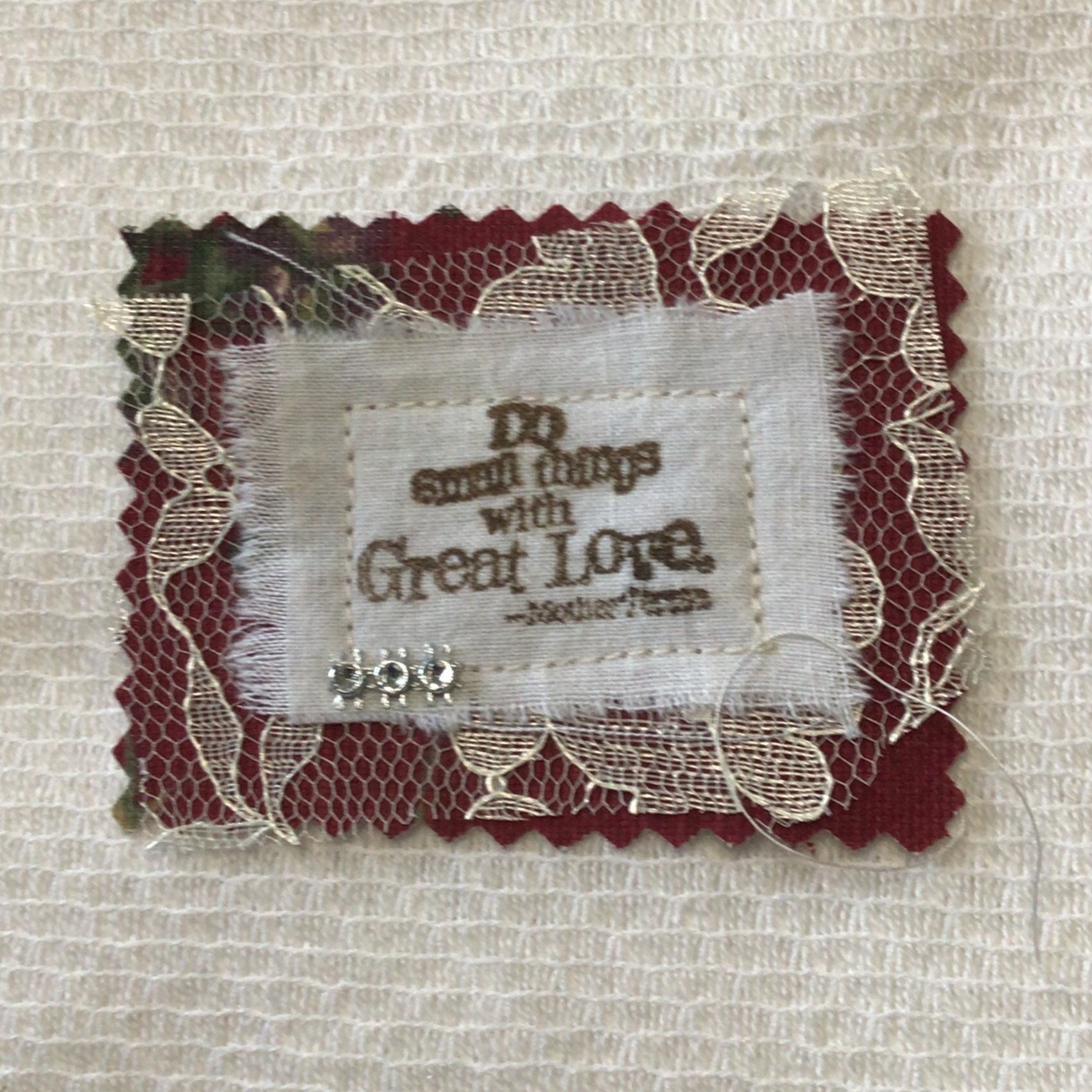 Love Words Fabric Clusters, Embellishments, Art Journal Supplies ...