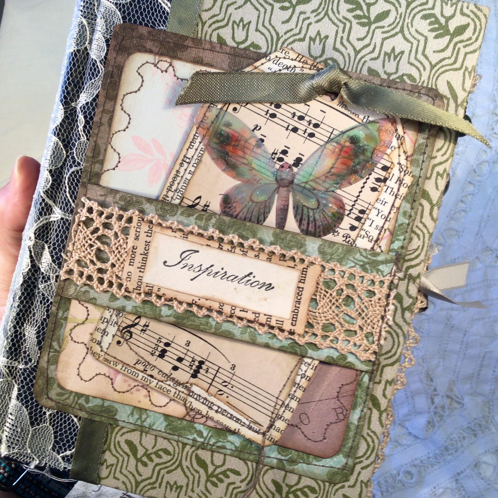 Altered Reader's Digest Junk Journal: Green & Ivory Vintage Book - Etsy