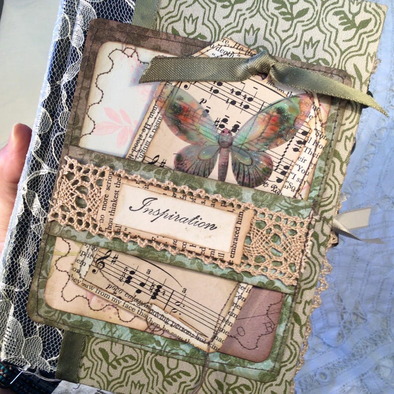 Altered Reader's Digest Junk Journal: Green & Ivory Vintage Book - Etsy