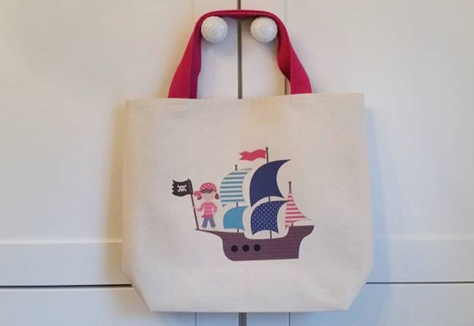Pirate Birthday Baggirls Pirate Totepirate Totebag - Etsy