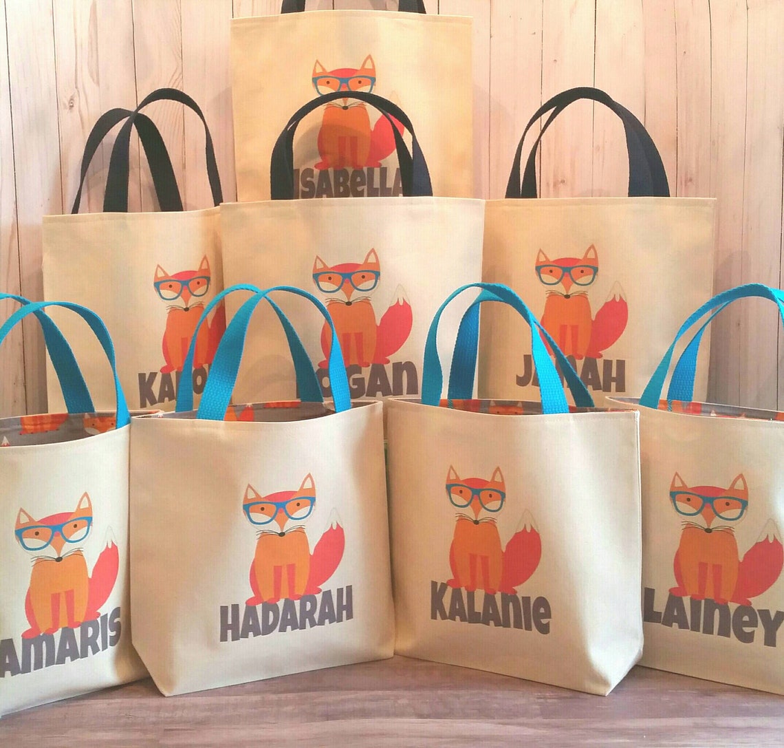 Fox Tote Book Bag Library Tote Read - Etsy