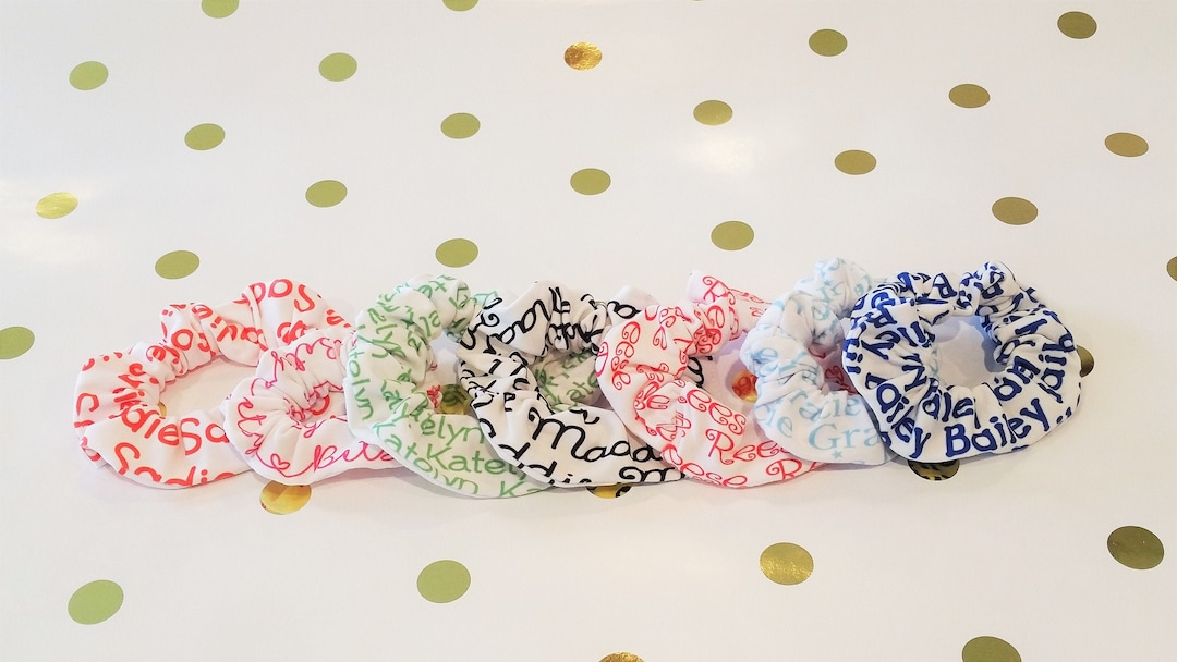 Personalized Hair Scrunchies, Name Scrunchies, CUSTOM Scrunchies ...