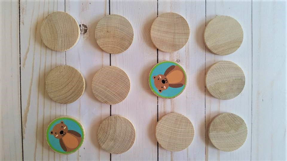 Memory Match Game Forest Animal Game Educational Toy | Etsy