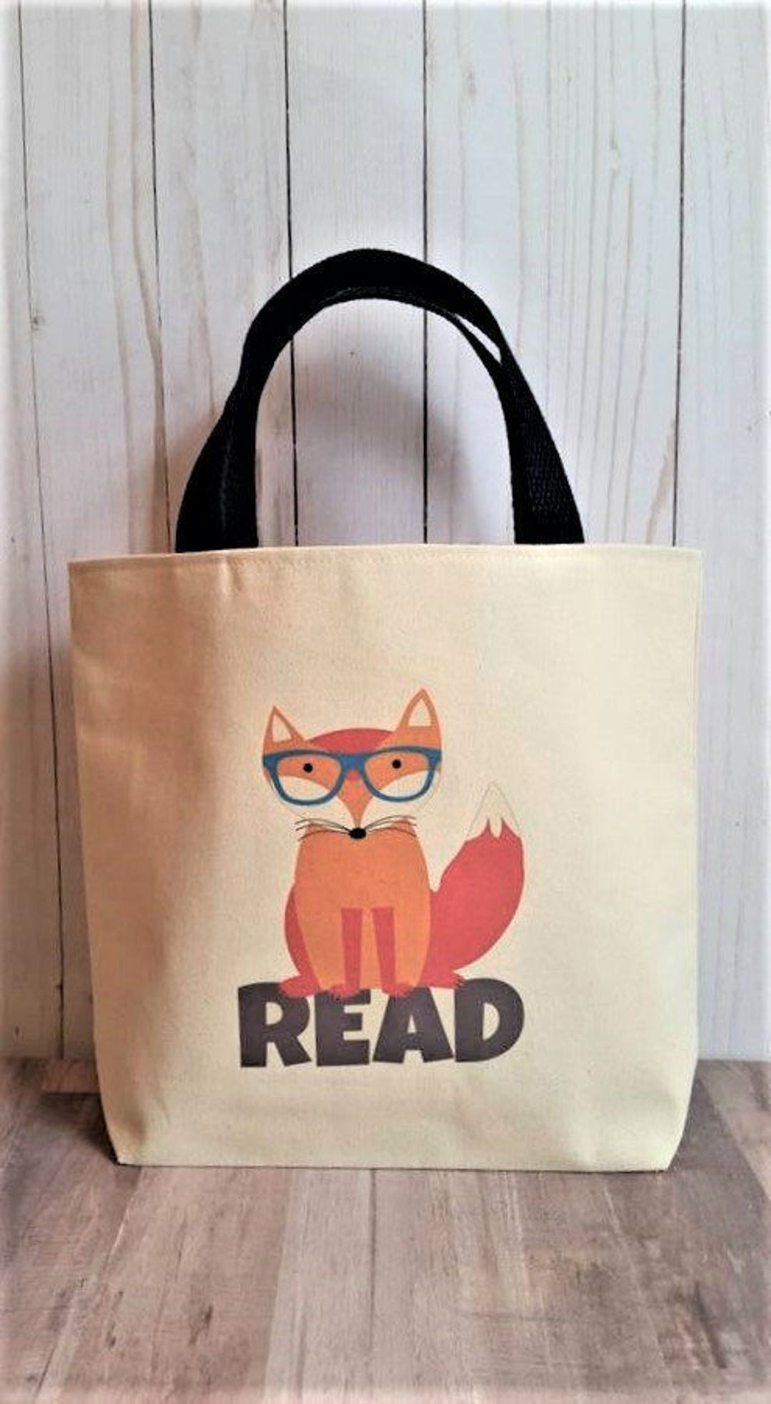 Fox Tote, Book Bag, Library Tote, Read - Etsy