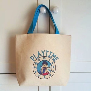 Playtime Tote,girls Toy Tote,boys Birthday Gift Bag,clock Fabric ...