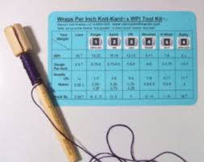 Nancy's Knit Knacks WPI (wraps per Inch) Tool Kit, With Reference Card ...