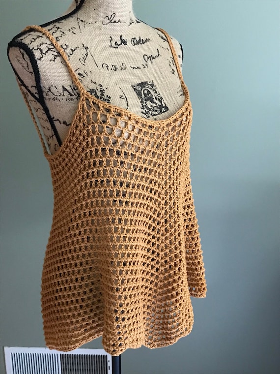 Boho Tank Top Flirty Flowing Festival Top Beach Coverup | Etsy