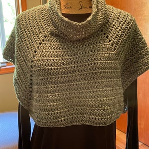 Huntress Shawl, Boho Midriff Top, Raglan Cowl Vest, Flirty Yoga Shirt ...