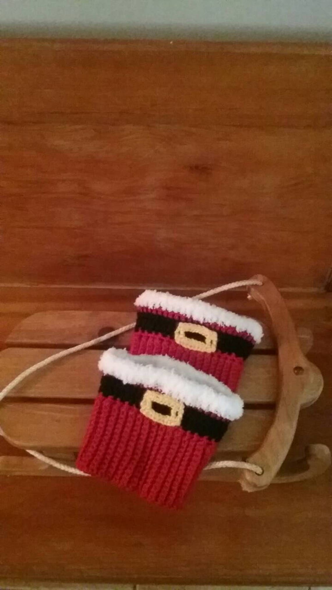 Santa Boot Cuffs Crochet Christmas Boot Cuffs Holiday Boot - Etsy