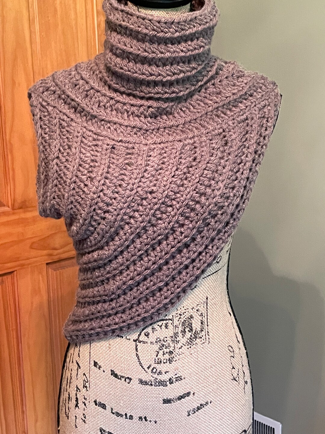 Archer Cross Body Soft Brown Shrug, Huntress Wool Blend Crochet Cowl ...