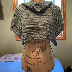 Huntress Shawl, Boho Midriff Top, Raglan Cowl Vest, Flirty Yoga Shirt ...
