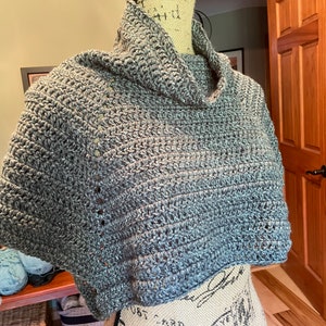 Huntress Shawl, Boho Midriff Top, Raglan Cowl Vest, Flirty Yoga Shirt ...