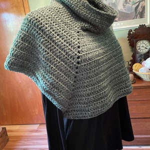 Huntress Shawl, Boho Midriff Top, Raglan Cowl Vest, Flirty Yoga Shirt ...