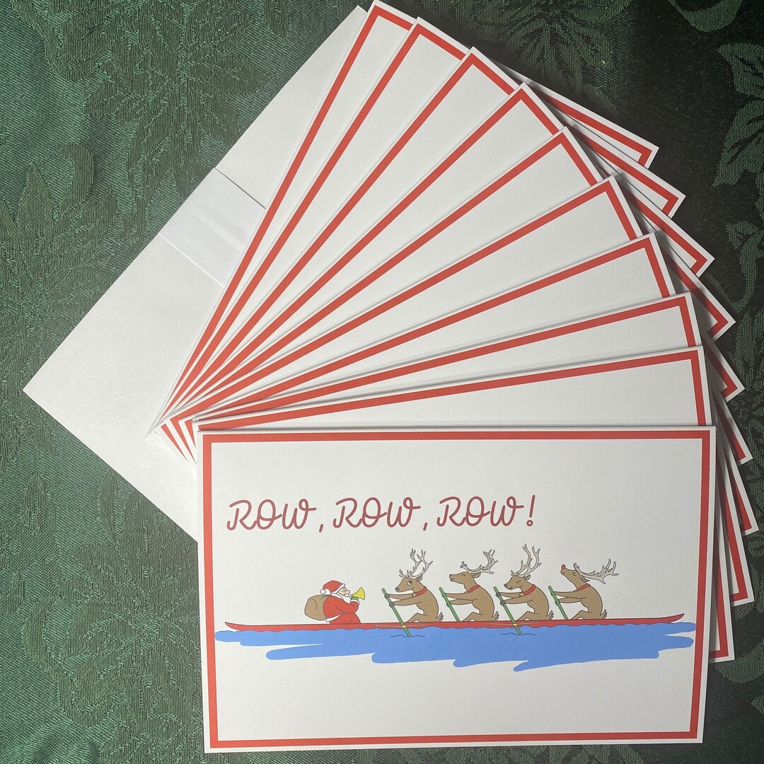 Row, Row, Row Pack of 10 Christmas Cards - Etsy