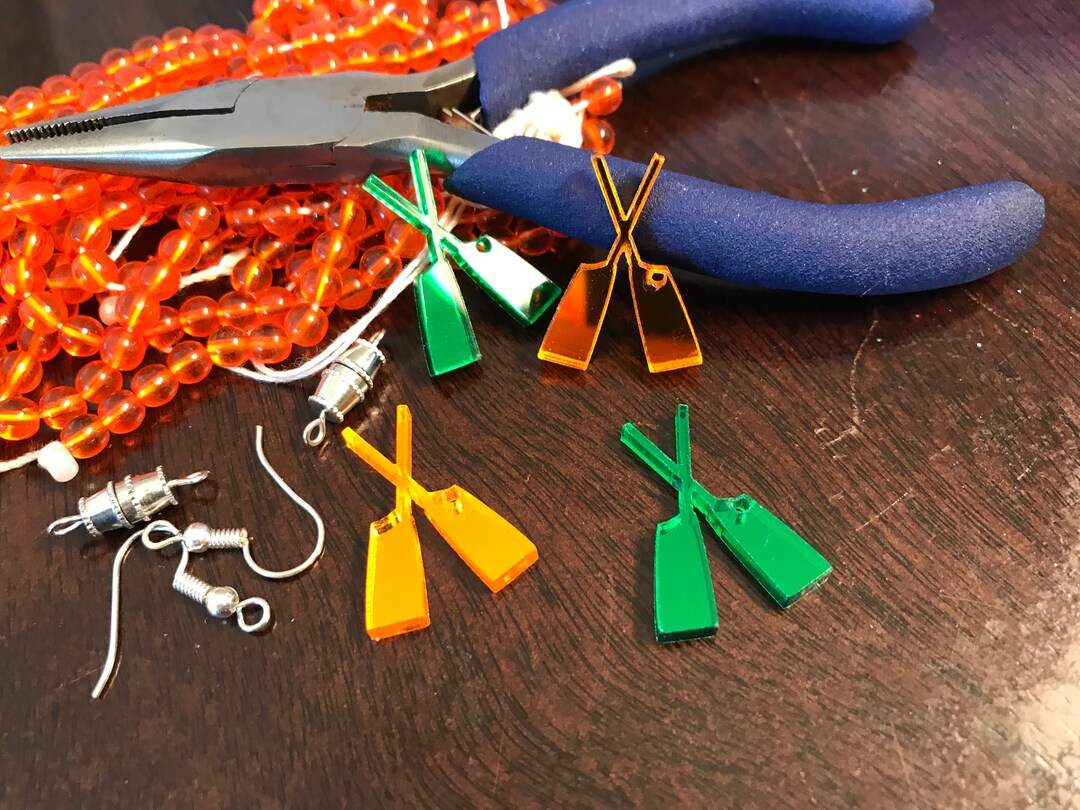 Oar Charms, Multiple Colors, Set of 10, Acrylic Mirror Finish | Plastic ...