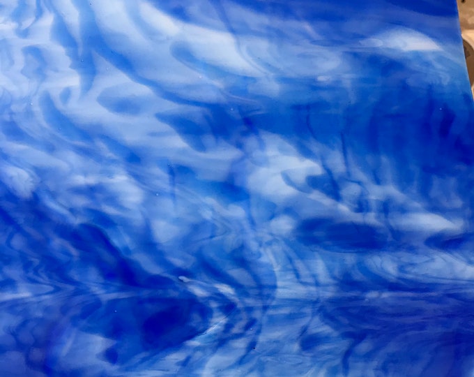 Stained Glass Sheet, 8" X 6" - Cobalt Blue and White (kokomo 4 C) - Etsy