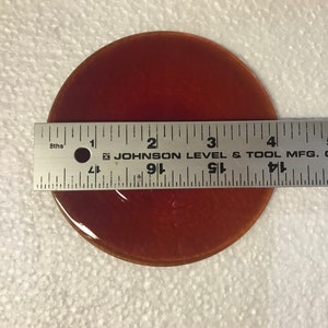 Monarch Glass Studio Mouth Blown Rondel - Redish Brown - Etsy